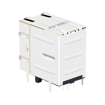 Cina Impulso JC0-1011NL Compatibile LINK-PP LPJG17747A83NL 10/100/1000 Base-T 10p8c Verde e giallo/verde LED 2x1 Port RJ45 Network Connector in vendita