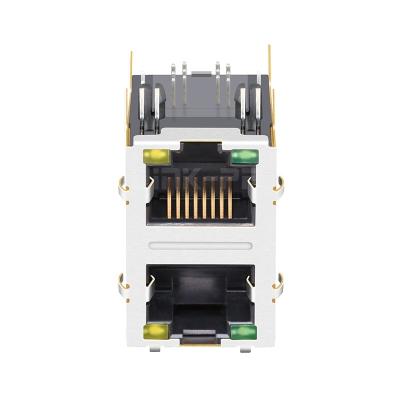 Cina LPJ17003-8AENL 10/100 Base-T 8p8c Verde/Giallo LED 2x1 Porta RJ45 Femminile connettore in vendita