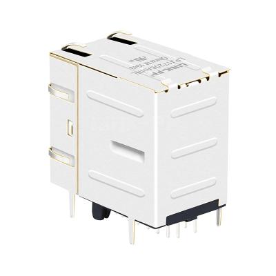 中国 LPJ17206AHNL 10/100 ベース-T 2x1 ポート イーサネット RJ45 マグネティクス コンネクタ グリーン/イエロー LED 販売のため