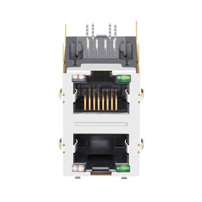 Cina LPJG17549A8NL 1000 Base-T Verde/Verde e Giallo LED 2X1 Port RJ45 Connector femminile in vendita