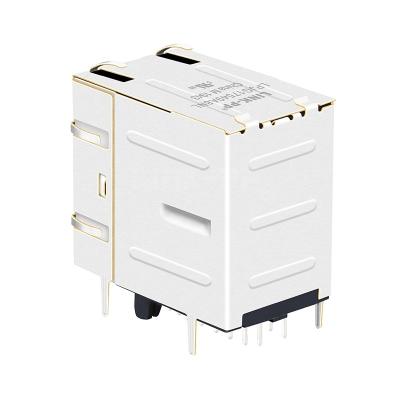Cina LPJG17549A8NL 1000 Base-T Verde/Verde e Giallo LED 2X1 Port RJ45 Connector femminile in vendita