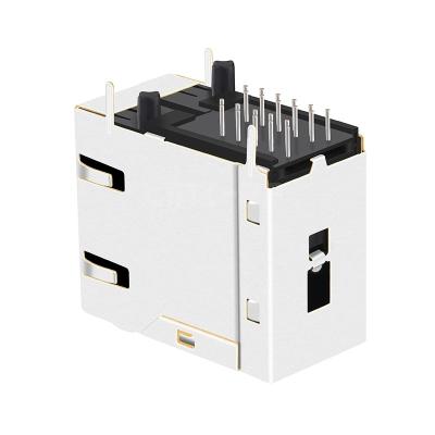 Cina LPJG17747CNL 100/1000 Base-T senza LED 2X1 Port RJ45 Jack femminile in vendita