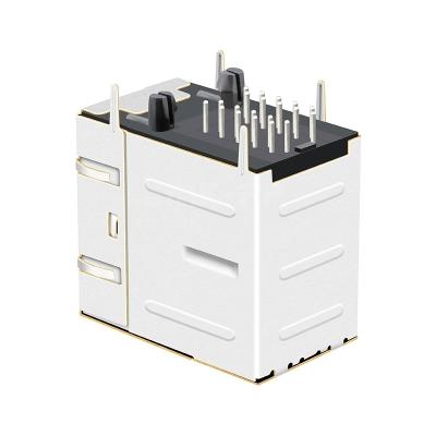 Cina 1840990-1 Compatibile LPJ17492CNL 2x1 Port integrato RJ45 MagJack 100 Base-T senza LED in vendita