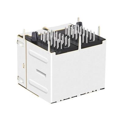 Cina XFMRS XFVOIP5E-STKVDxu4-4 Compatibile LINK-PP LPJ27401ADNL 10/100 Base-T LED giallo/verde 2x2 Port RJ45 Female Connector in vendita