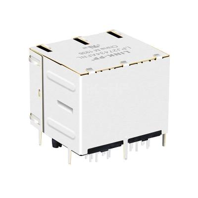 Cina Belfiore XMH-2216D3042-1 Compatibile LINK-PP LPJ27434AFNL 10/100 Base-T Verde/Giallo Led 2x2 Port RJ45 Jack modulare in vendita