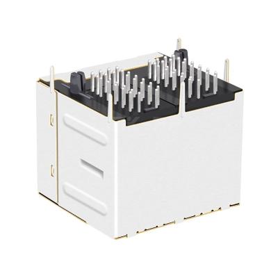 Cina LPJM9029A4NL 10G Base-T 2x2 Port RJ45 Ethernet MagJacks LED verde e giallo/verde e giallo in vendita