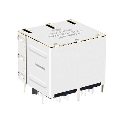 Cina LPJG27020AENL 1000 Base-T 2x2 Port 8P8C RJ45 Magnetics Modular Jack Verde/Giallo LED in vendita