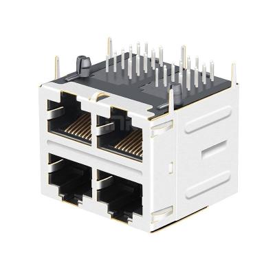 Cina Tyco 1840182-1 Compatibile LINK-PP LPJG27591CNL 10/100/1000 Base-T senza LED 2x2 Port Cat6 Jack modulare in vendita