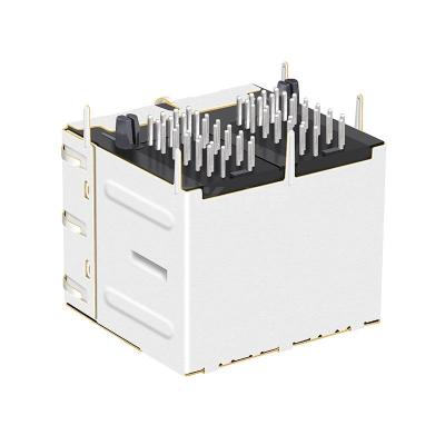 Cina LPJM9029-8A65NL 10G Base-T 2x2 Port G/G Leds Connector RJ45 Jack in vendita