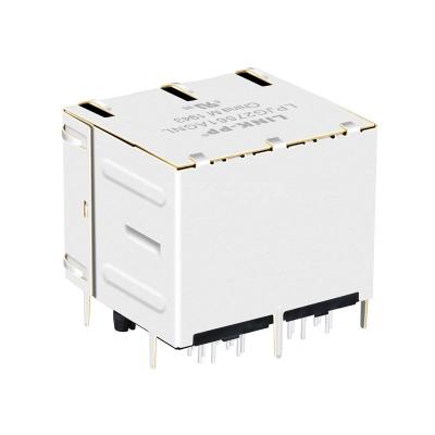 Cina LPJG27561AGNL 2x2 Port Jacks RJ45 Connector 1000 Base-T Con Magneticità Integrata Giallo/Verde LED in vendita