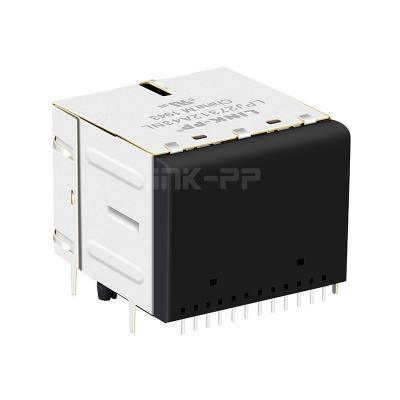 Cina Pulse J20-0013 Compatibile LINK-PP LPJ27312A43NL 10/100 Base-T 8p8c Verde e Giallo/Verde e Giallo LED 2x2 Port RJ45 Network Connector in vendita