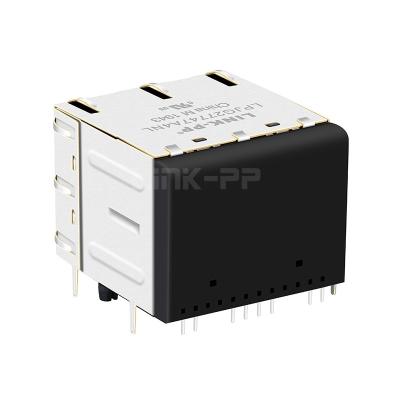 Cina Impulso JXC0-0351NL Compatibile LINK-PP LPJG27747A4NL 100/1000 Base-T Green&Yellow/Green&Yellow Led 2x2 Port Stacked RJ45 Connectors in vendita