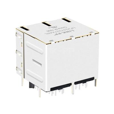 Cina Belfuse 0879-2C2R-54 Compatibile LINK-PP LPJG27037A4NL 100/1000 Base-T G&Y/G&Y Led 2x2 Port Panel Mount RJ45 Connector femminile in vendita