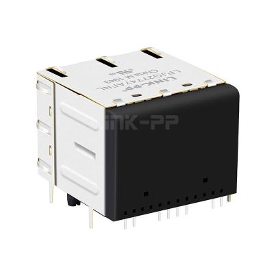Cina LPJG27747AFNL 10/100/1000 Base-T LED verde/giallo 2x2 Port Cat6 RJ45 Jack modulare in vendita
