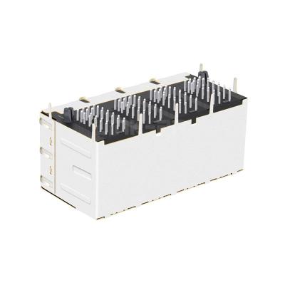 Cina LPJ47445-8AHNL 100 Base-T RJ45 2X4 Port Modular Jacks con PoE Tab Up Green/Yellow LED in vendita