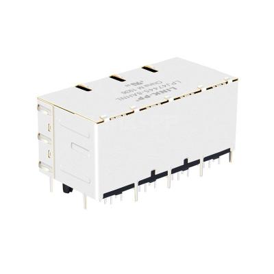 Cina LPJ47445-8AHNL 100 Base-T RJ45 2X4 Port Modular Jacks con PoE Tab Up Green/Yellow LED in vendita