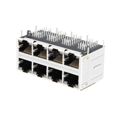 中国 LPJG47549B47NL 1000 ベース-T 2×4 ポート リード モジュラルの RJ45 接続器 販売のため