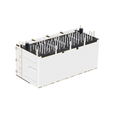 Cina LPJG47020A32NL 1000 Base-T Magnetics integrati 2x4 Port RJ45 8 Pin Connector in vendita
