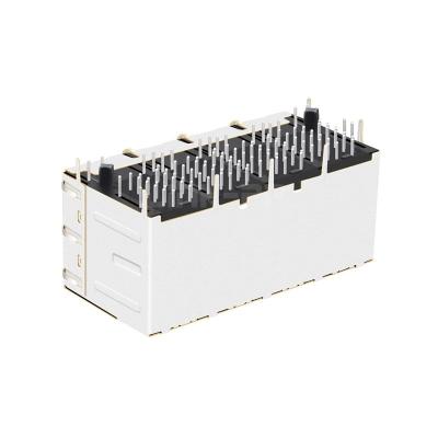 Cina Belfuse 0879-2C4R-54 Compatibile LINK-PP LPJG47038A4NL 10/100/1000 Base-T 8p8c Verde e Giallo/Verde e Giallo LED 2x4 Port rj45 in vendita