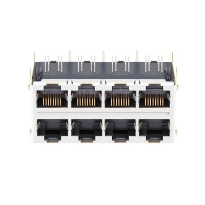 Cina Belfuse 0833-2X4R-54-F Compatibile LINK-PP LPJG47537CNL 100/1000 Base-T senza Led 2x4 Port Shielded RJ45 Board Mount Connector in vendita
