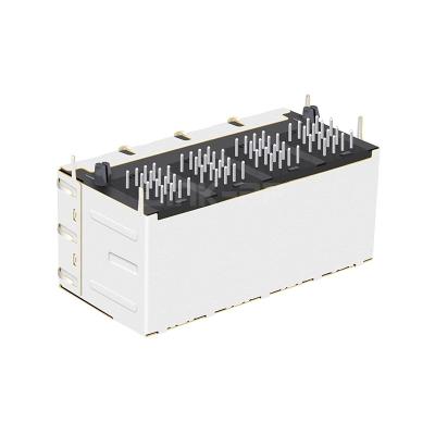 中国 Belfuse 0811-2X4R-28-F コンパティブル LINK-PP LPJ47212CNL 10/100 ベース-T 無 LED 2x4 ポート 8P8C RJ45 コンネクタソケット 販売のため