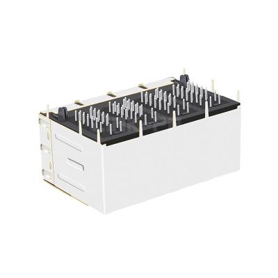 Cina LPJM49030CNL 5G Base-T 2x4 Port POE RJ45 connettore con magneti integrati senza led in vendita