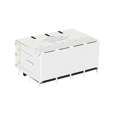Cina LPJM49030CNL 5G Base-T 2x4 Port POE RJ45 connettore con magneti integrati senza led in vendita