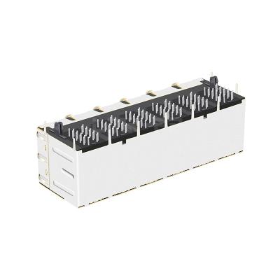 中国 LPJG67537CNL 100/1000 ベース-T 無LED 2x6 ポート 10P8C 積み重ねたRJ45接続器 販売のため