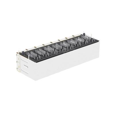 中国 LPJG87012CNL 1000 Base-T イーサネット RJ45 2x8 ポート 電磁コネクタ 販売のため