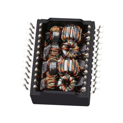 中国 Hanrun HY602403 コンパティブル LINK-PP LP6096ANL 1000 ベース-T シングルポート SMD 24 PIN PoE+ イーサネット LAN トランスフォーマー 販売のため