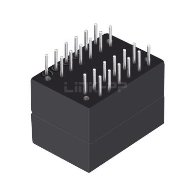 Cina LP82458PNL Single Port 100/1000 BASE-T THT 24 pin Telecom Lan Magnetics Moduli in vendita