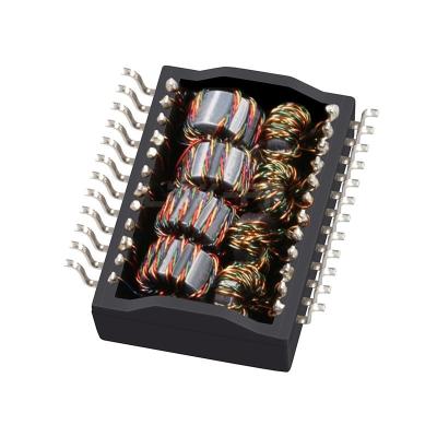 Cina HR642532E Compatibile LINK-PP LP6062ANL 100/1000 Base-T Single Port PoE+ LAN Trasformatore magnetico SMD 24PIN in vendita