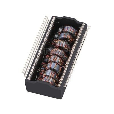 中国 LP84812ANL 10/100 ベース -T 双ポート PoE+ 48ピン イーサネット トランスフォーマー モジュール 販売のため