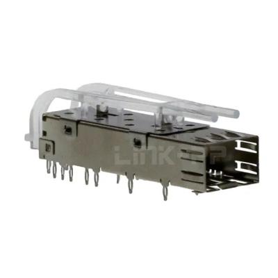 Cina 1367629-2 1x1 Port SFP Cage Dual Round Through Hole con tubo di luce 4GB/S in vendita