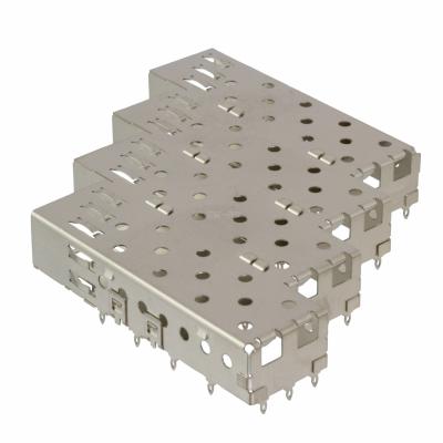 Cina TE 2170167-1 SFP Cage Ganged (1x4) Connector Press-Fit Through Hole Esterne Spring 4 Gb/s in vendita