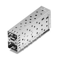 China LP21AC01301 SFP 2x1 Cage Connector With Outer LightPipe for sale