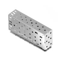 China LP21AC01301 SFP 2x1 Cage Connector With Outer LightPipe for sale