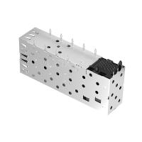 China LP21AC01301 SFP 2x1 Cage Connector With Outer LightPipe for sale