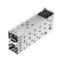 China LP21AC01301 SFP 2x1 Cage Connector With Outer LightPipe for sale