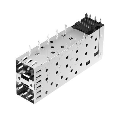 Cina LINK-PP LP21AC02301 SFP 2x1 Cage Connector Press-Fit con tubo di luce esterno in vendita