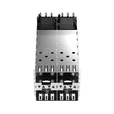 Cina LP22AC01101 SFP 2x2 Cage Connector Press-Fit con tubo di luce interno/esterno in vendita