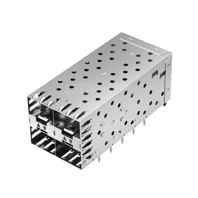 Cina LINK-PP LP22AC01201 SFP 2x2 Cage Connector Press-Fit con tubo di luce interno in vendita