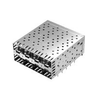 China LINK-PP LP24AC01001 2x4 Port SFP Cage Connector Without LightPipe for sale