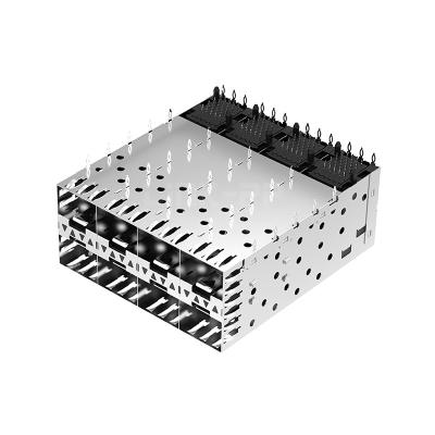 中国 LP24AC01101 SFPケージコネクタ 2×4ポート 内部/外部のライトパイプ 販売のため