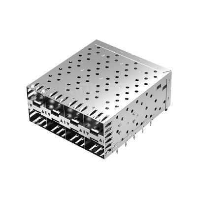 Cina LINK-PP LP24AC01301 SFP Cage 2x4 Port Connector con tubo di luce esterno in vendita