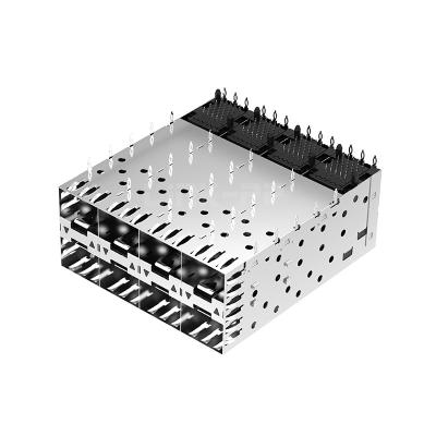Cina LINK-PP LP24AC01301 SFP Cage 2x4 Port Connector con tubo di luce esterno in vendita