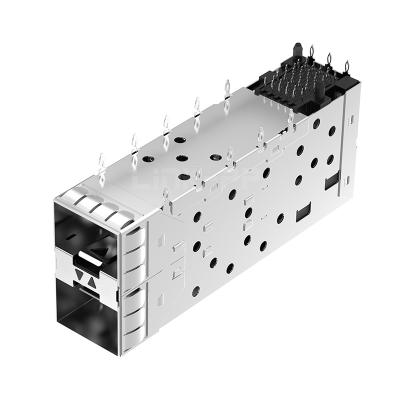 Cina LINK-PP LP21BC01201 2x1 Port SFP+ Cage Connector con Lightpipe interno in vendita