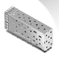 China LINK-PP LP21BC01301 2x1 Port SFP+ Cage Connector With Outer LightPipe for sale
