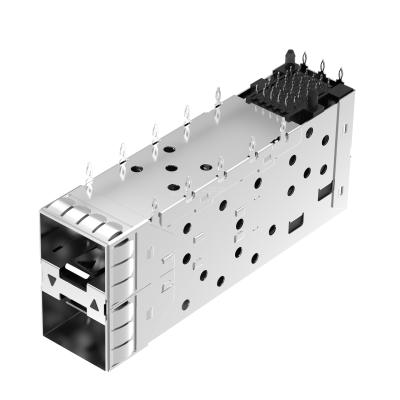 Cina LINK-PP LP21BC01301 2x1 Port SFP+ Cage Connector con Lightpipe esterno in vendita