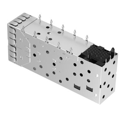 Cina LINK-PP LP21BC01301 2x1 Port SFP+ Cage Connector con Lightpipe esterno in vendita